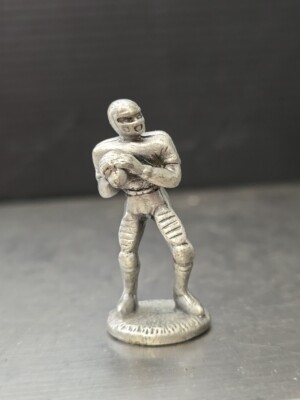 Vintage Pewter Mini Figurine - Football Player with Football | eBay