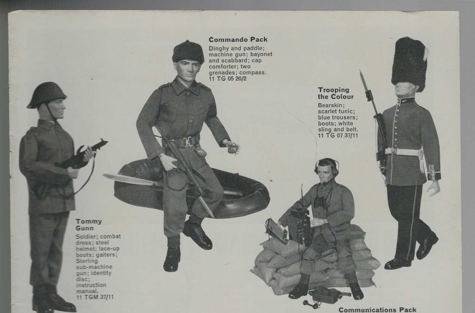 1966 TOMMY GUNN advertisement from Britain UK version of GI Joe print ...