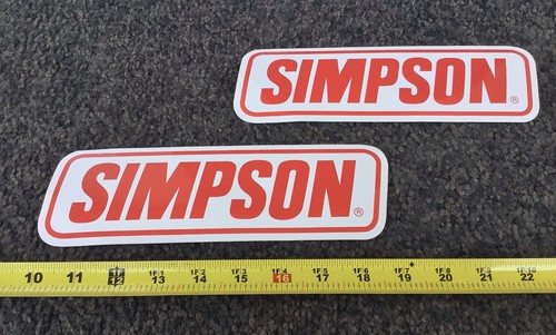 2 Simpson real authentic racing decals stickers NHRA NASCAR INDYCAR ...