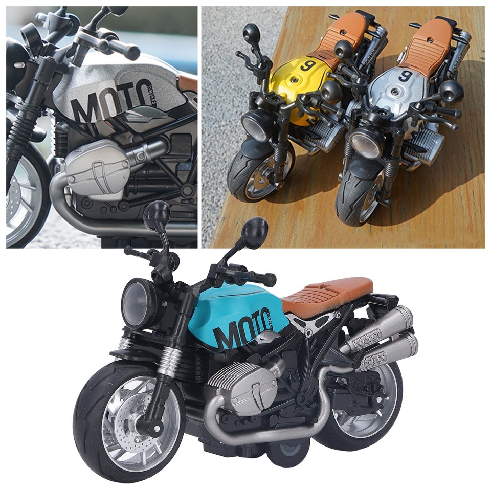 ┱Black 1:12 Pull Back Motorcycle Toy Cool Retro Motorcycle Toy With ...