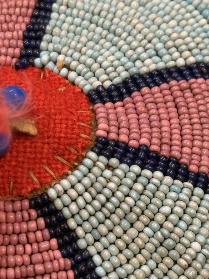 Antique Native American Plateau Beaded Blanket Strip Pinwheel Design ...