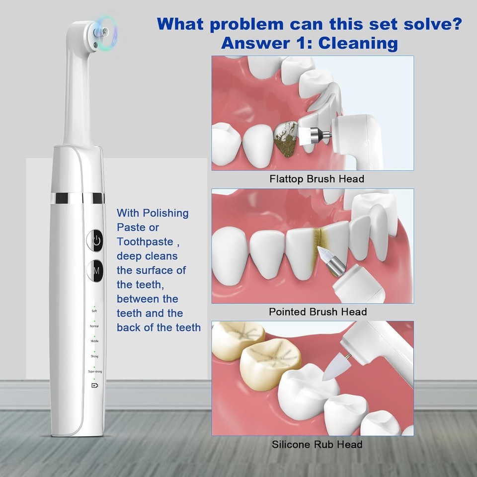 Tooth Polisher,Teeth Polishing Kit for Daily Cleaning,Polishing Then ...