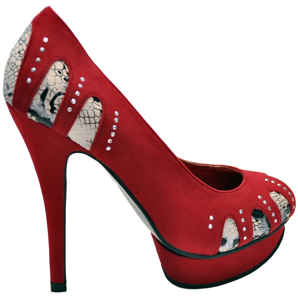 New women's shoes snake print suede like stilettos pumps casual formal ...