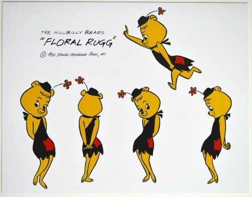 HILLBILLY BEARS - FLORAL RUGG Model Sheet PRINT Hanna Barbera | eBay