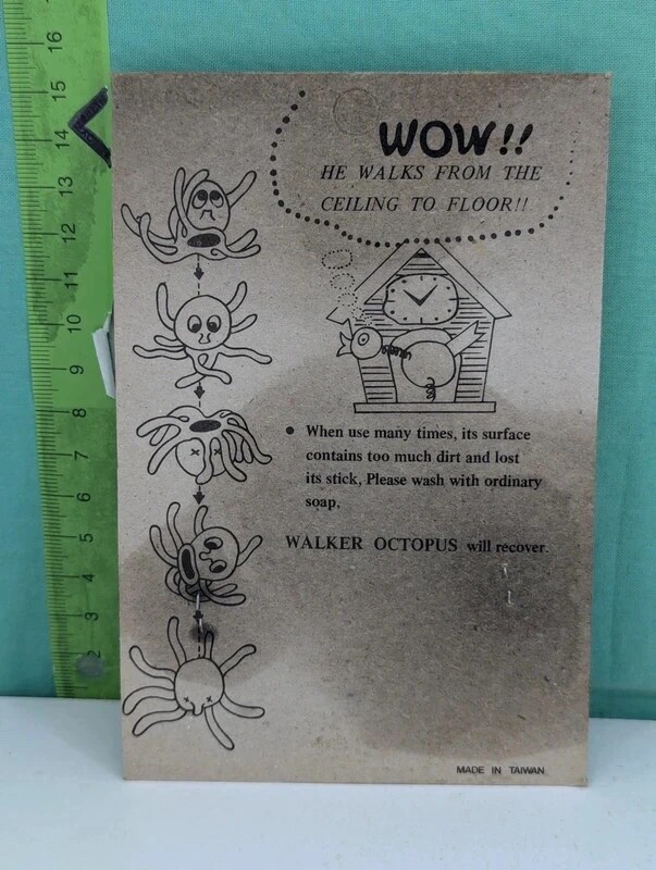WALKER OCTOPUS MAGICO POLIPO ANNI 80. KELLOGG'S WACKY WALL FUNZIONANTE ...