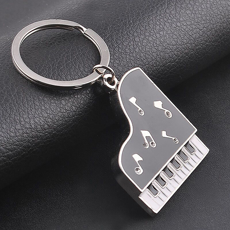 Men Popular Piano Keychain New Metal Keychain With Crystal Business Car ...