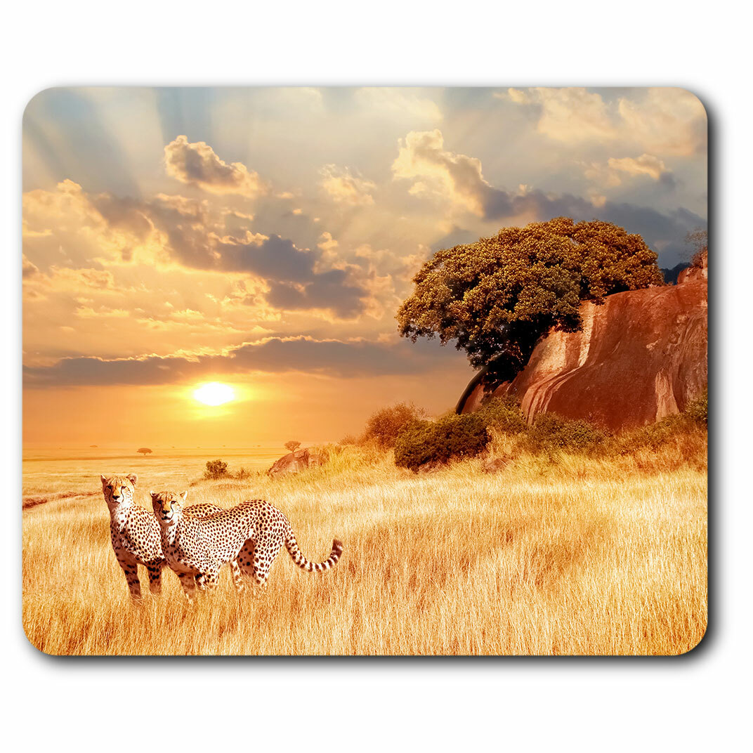 Computer Mouse Mat - Cheetahs in the African Savanna Office Gift #21328 ...