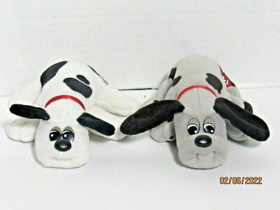 Vintage Lot of 2 Tonka Mini Pound Puppies Plush Dogs Gray White Stuffed ...