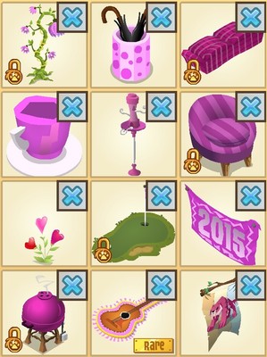 Animal Jam Classic Pink Den Item Bundle ~ READ DESCRIPTION BEFORE ...