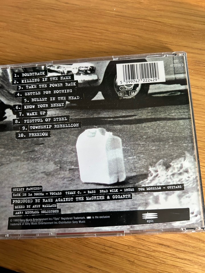 Rage Against the Machine by Rage Against the Machine (CD, 1992 ...