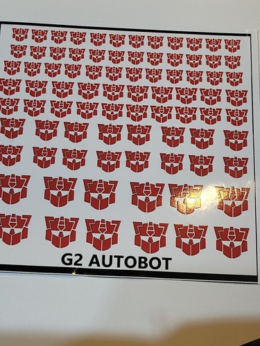 Transformers G2 AUTOBOT INSIGNIA STICKERS. White Gloss Version | eBay