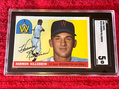 1955 Topps #124 Washington Senators HOF Harmon Killebrew Rookie Card ...