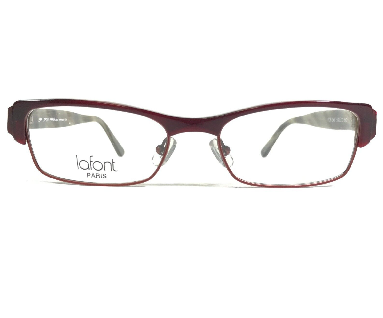 Jean Lafont IGOR 340 Eyeglasses Frames Red Rectangular Full Rim 50-17 ...