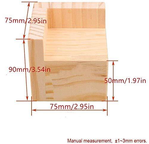 Pack Of 4 Bed Risers Square Wood Color Furniture Risers Add 2" Height ...