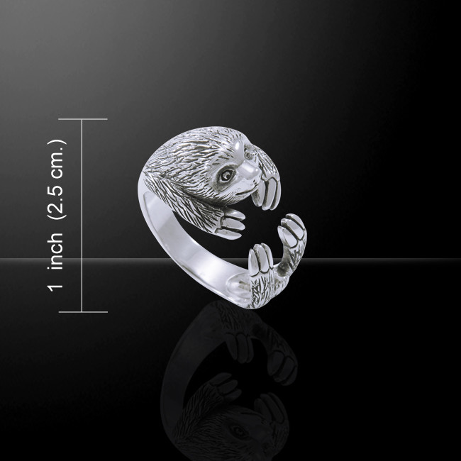 Sloth Wrap 925 Sterling Silver Fine Animal Totem Spirit Wildlife Nature ...