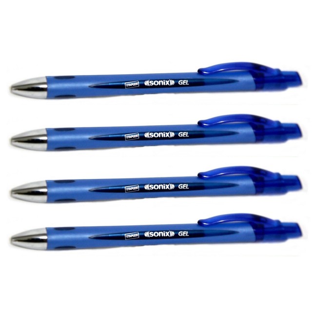 4x Staples Sonix Retractable Gel-ink Pens 0.7mm Blue Medium Point for ...