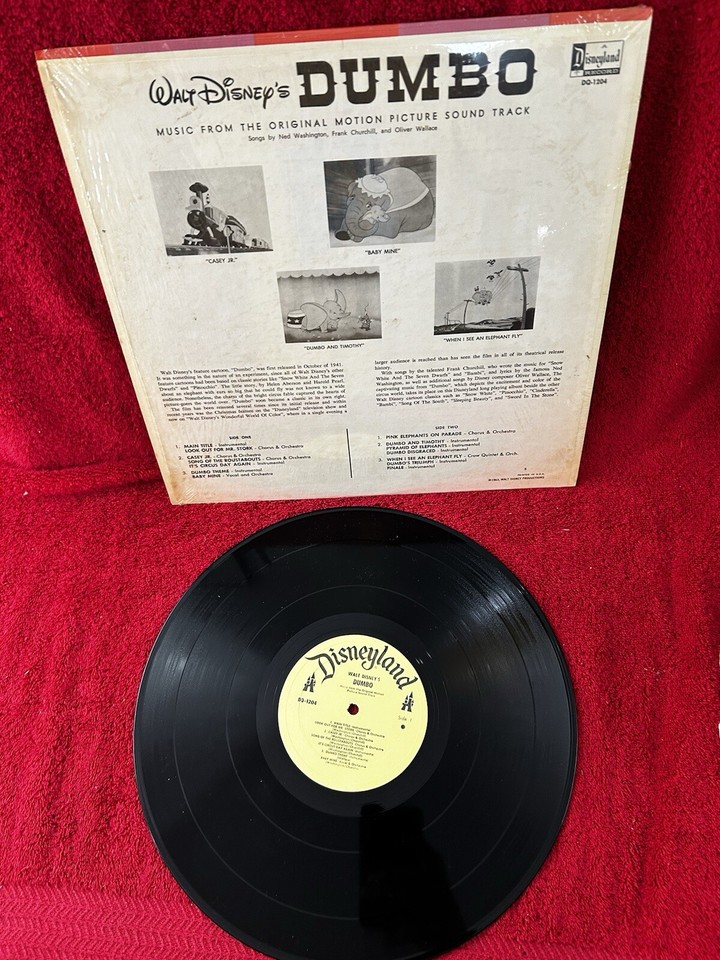 Walt Disney’s Dumbo Soundtrack LP Disneyland Mono 1st Press 1963 ...