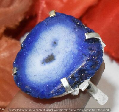 Blue Solar Quartz Gemstone Ring 925 Silver Plated Us Size 9" U335-H101 ...
