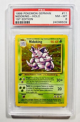 Pokemon Nidoking Holo 1st Edition Base Set German Psa 8 #11 | eBay