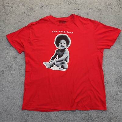 Ready To Die Men's Red T-shirt Biggie Notorious BIG Brooklyn Mint Size ...