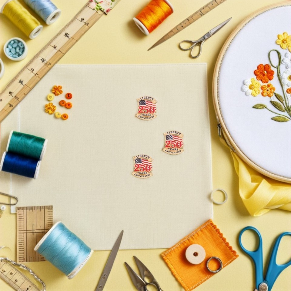 10pcs American Flag Pins: Independence Day Lapel Pins - America 250th ...