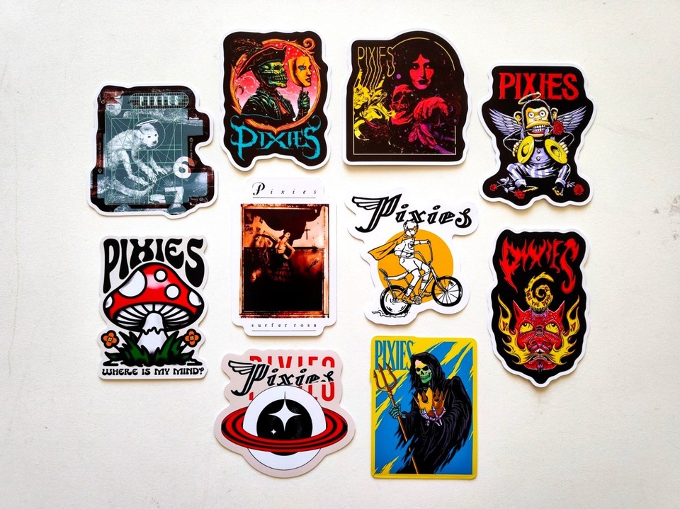 Pixies Sticker Lot (10 Stickers) indie alt rock vinyl art Breeders ...