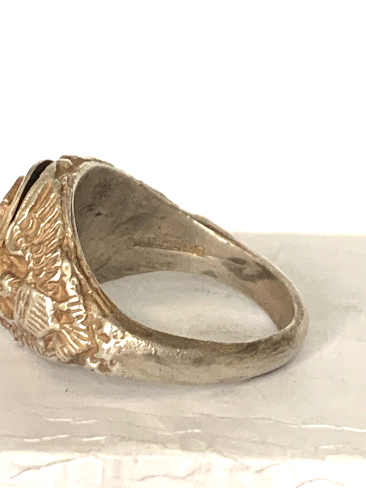 Vintage Sterling Silver US MC Locket ring size 10. 5 238 | eBay