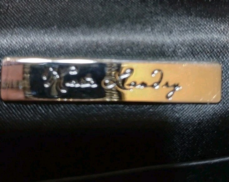 Kate Landry Black Satin Clutch Purse with Detachable Chain and ...