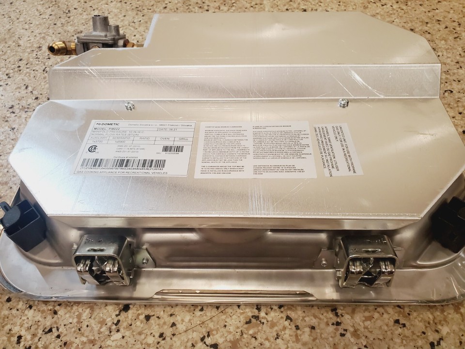 Dometic 2-Burner RV / Marine Propane Teardrop Cooktop Stove w/ Glass ...