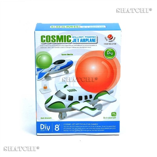 Balloon Powered Aircraft Toy Cosmic Jet plane Model For Kids Science ...