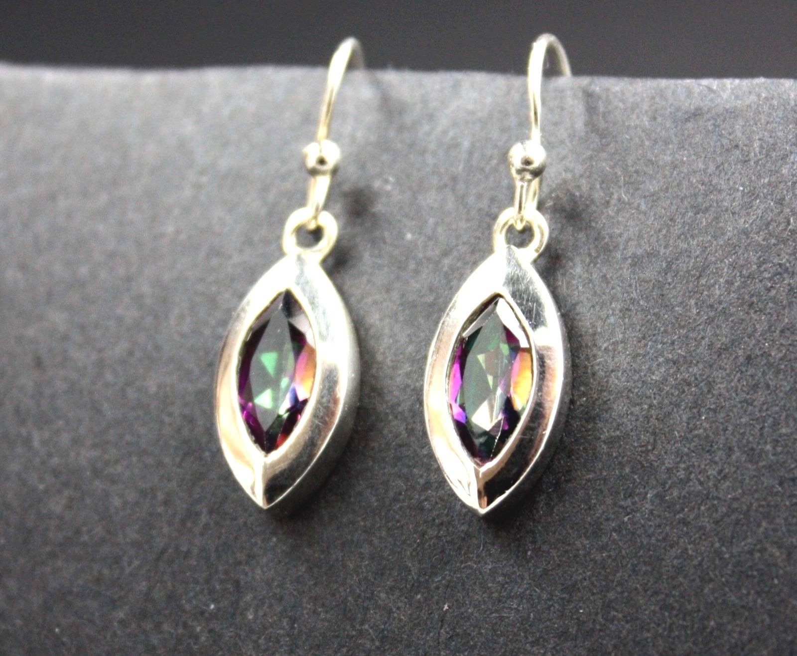 GENUINE MYSTIC TOPAZ EARRINGS 925 STERLING FAST FREE SHIPPING !! | eBay