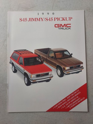 vintage 1990 GMC Truck S-15 Jimmy Pickup Sierra Classic Gypsy Brochure ...