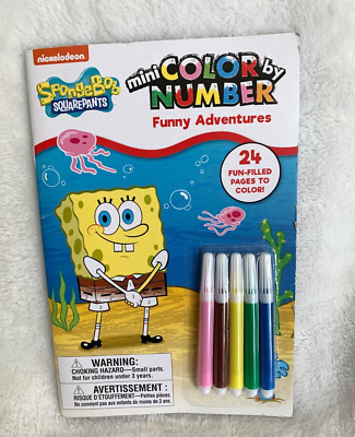 New 2020 Mini Color By Number Spongebob Squarepants Funny Adventures ...