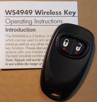 DSC Key Fob WS4949 Wireless 2-Button Remote (NOS) | eBay
