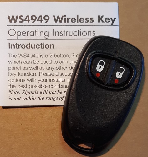 DSC Key Fob WS4949 Wireless 2-Button Remote (NOS) | eBay