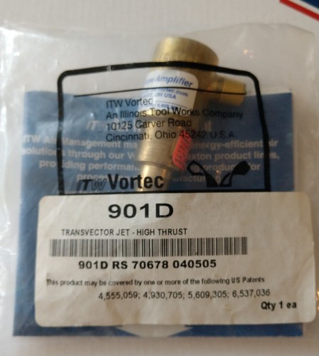 New ITW VORTEC 901D TRANSVECTOR JET FLOW AMPLIFIER 1" O.D. .394 I.D. | eBay