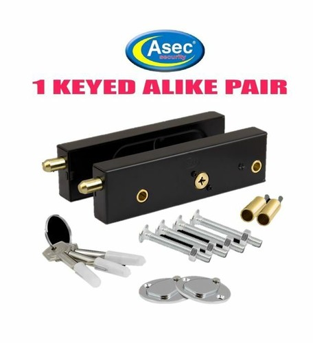 ASEC Garage Door Bolt Locks One Pair Operated on Same Key Locking Kit ...