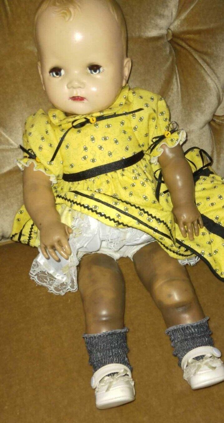 Vintage Magic Skin 15" 2252077 Plastic Head and Latex Rubber Body Baby ...