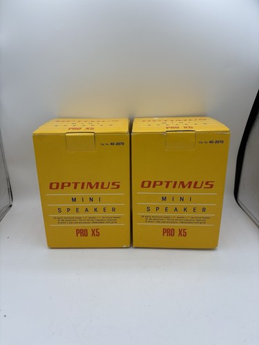 OPTIMUS PRO X5 MINI BOOKSHELF SPEAKERS 40-2070 BLACK (SET OF 2) NEW ...