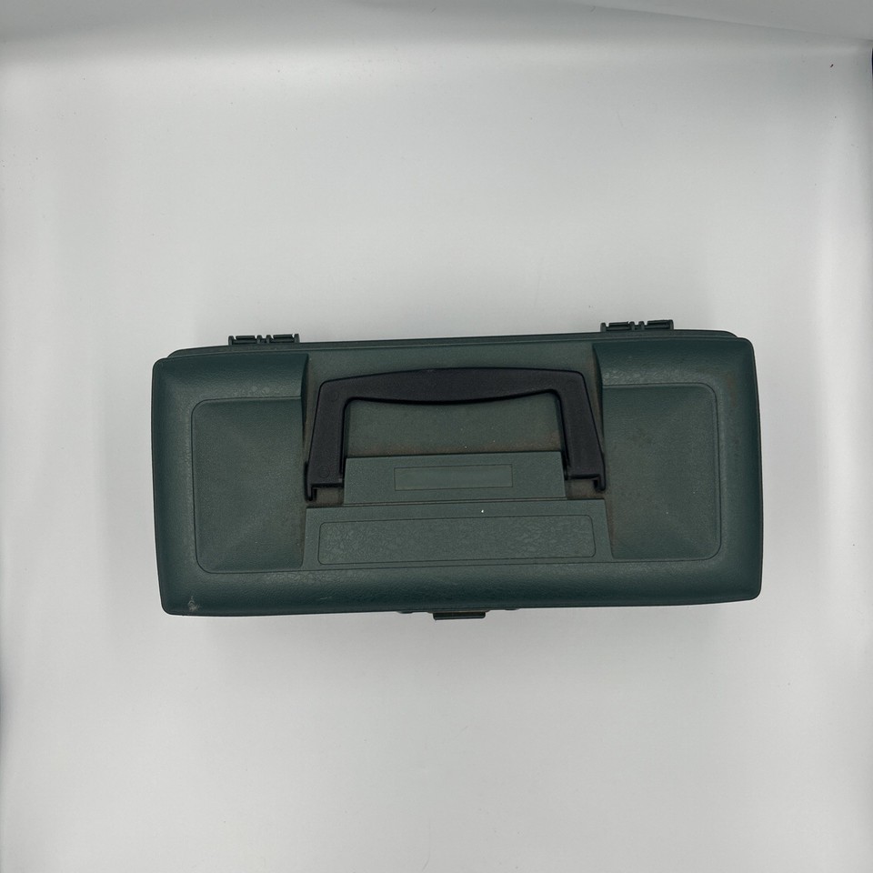 VTG Plano Model 1001 Dark Green Fishing Tackle Box w Tray USA- Great ...