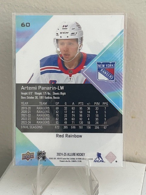 2024-25 Upper Deck Allure - Artemi Panarin #60 Red Rainbow | eBay