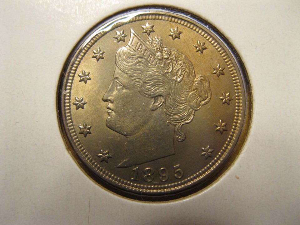 1895 LIBERTY "V" NICKEL FIVE CENT COIN! CHOICE UNCIRCULATED! BETTER ...