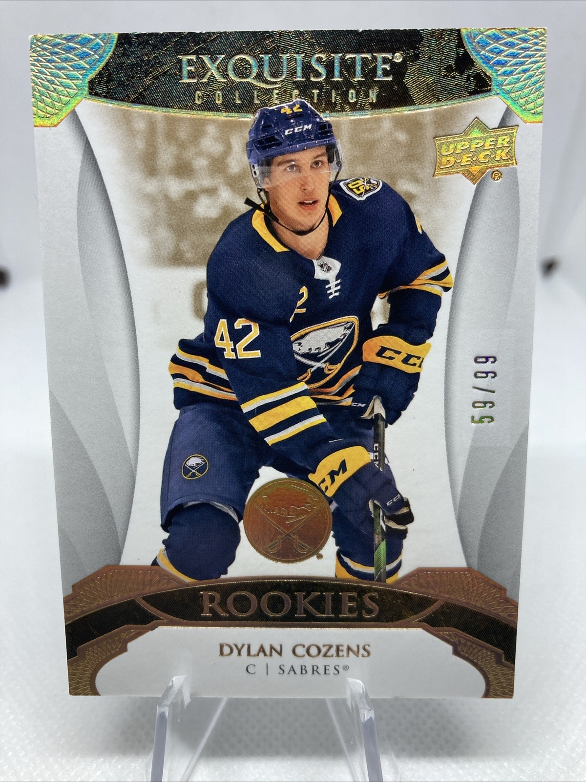 2020-21 Upper Deck Exquisite Collection Rookies Dylan Cozens #R-DC /99 ...