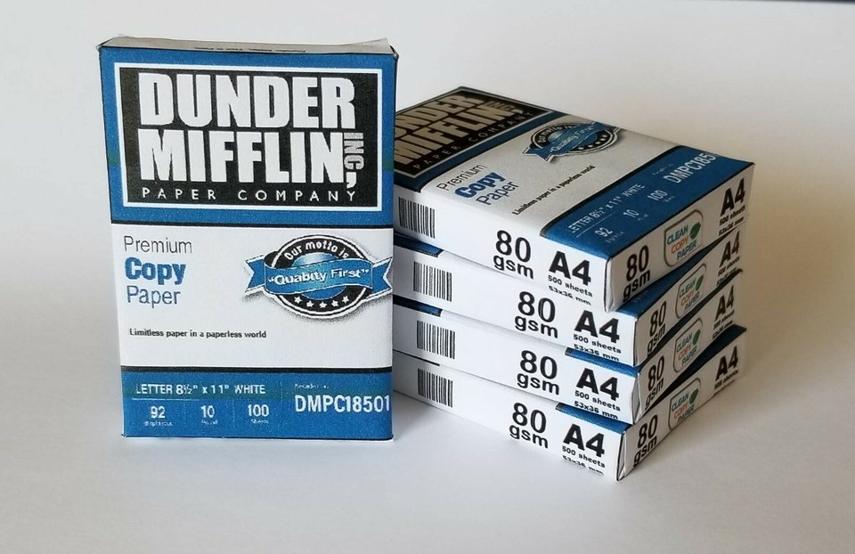 1/6 Scale Miniature Playscale TWO Reams of Copy Paper Dunder Mifflin ...