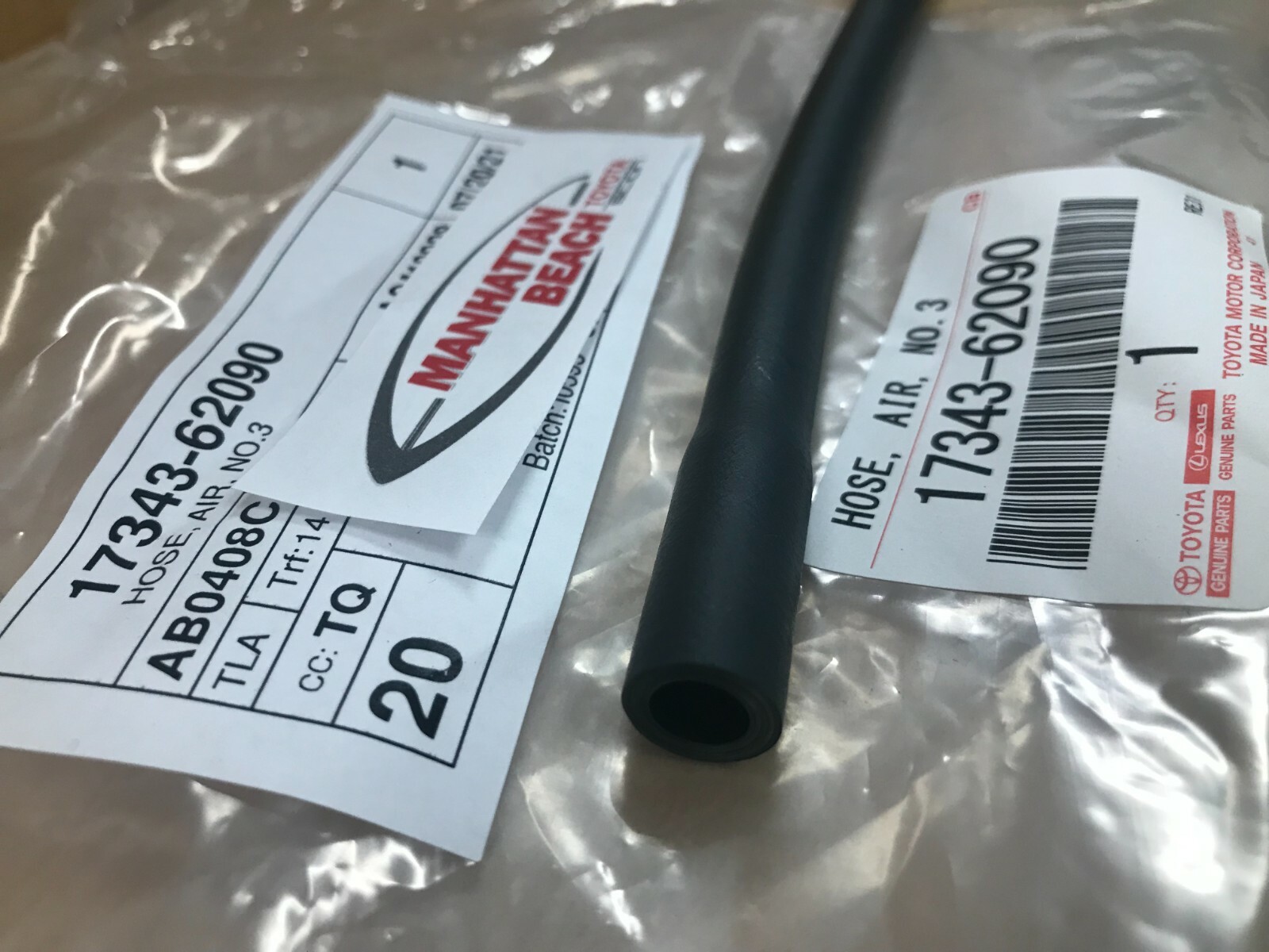 GENUINE OEM TOYOTA 96-02 4RUNNER 00-04 TUNDRA 3.4L AIR HOSE NO.3 17343 ...