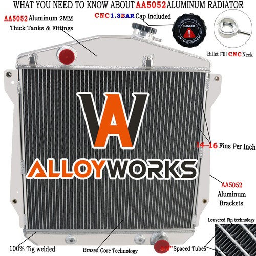 4Row Radiator For Chevy BG DR Base Fleetline Fleetmaster Sedan Chevy V8 ...