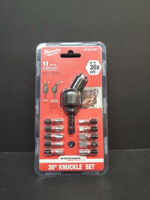 Milwaukee Knuckle 11pc 30 Degree Pivoting Bit Holder Kit 48-32-2301 New ...