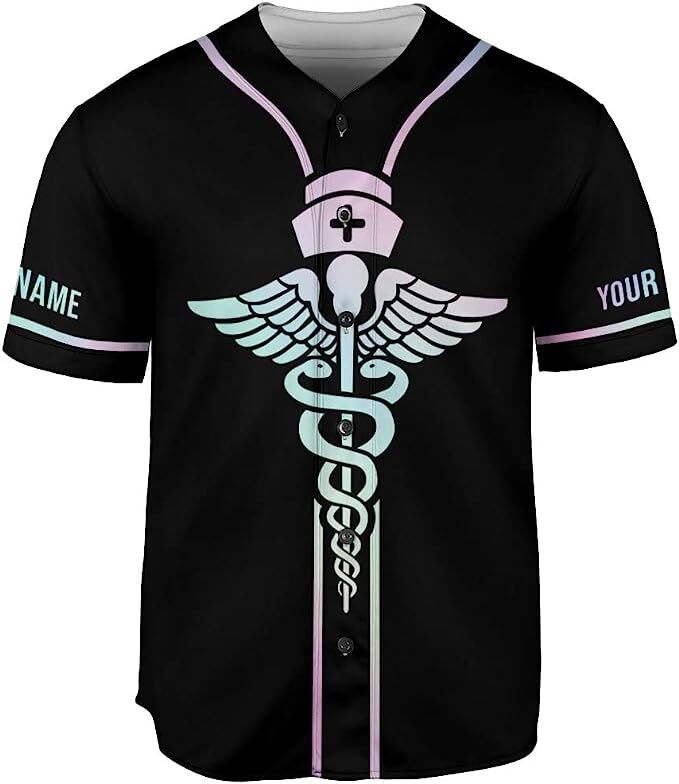 Personalized Nurse Baseball Jersey Flag Nurse Graduation Baseball ...
