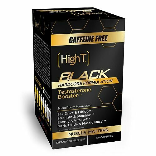 High T 469861 Black Caffeine Testosterone Booster Pre Workout Hardcore ...