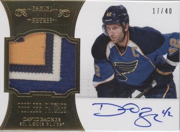 2012-13 Panini Dominion - Peerless Patches David Backes #58 /40 (AU, MEM) for sale online | eBay